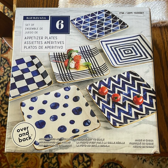Over and back | Dining | Appetizer Square Plates Set Of 6 | Poshmark
